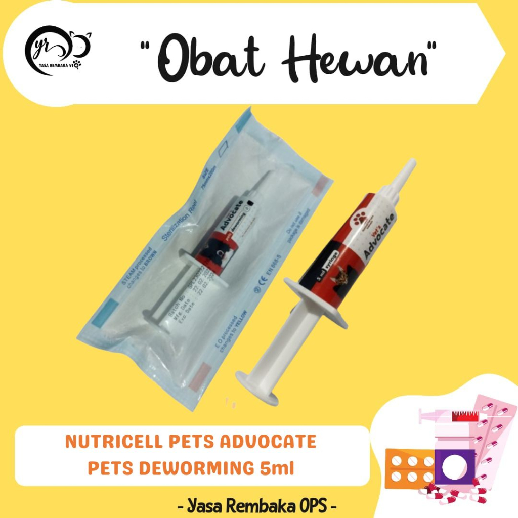 Jual NUTRICELL PETS ADVOCATE PETS DEWORMING 5ml - Obat Cacing Anjing ...