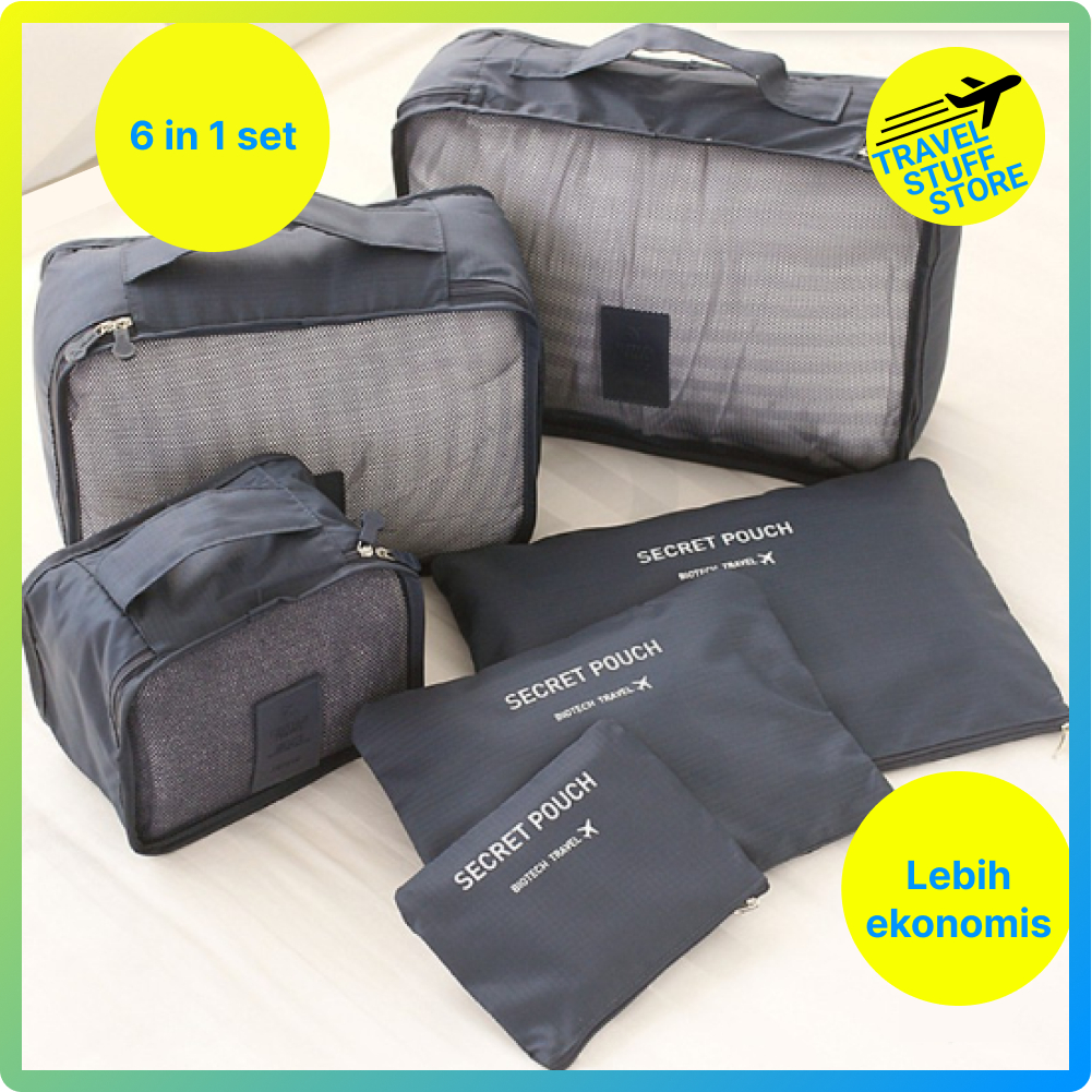 Jual [6 IN 1] TAS TRAVEL BAG/ORGANIZER KOPER KABIN | ORGANIZER POUCH ...