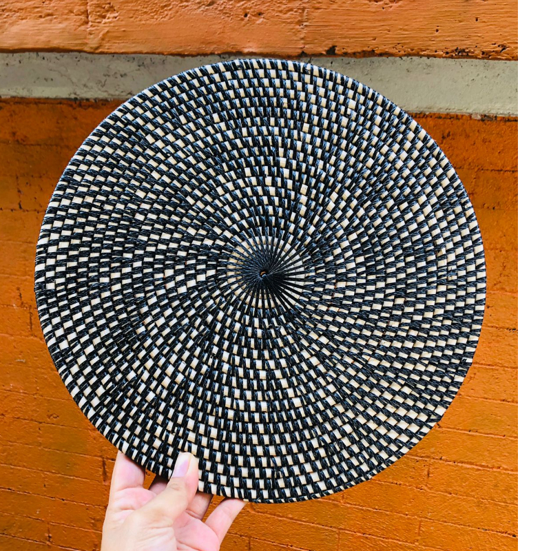 Jual Plasmet/ alas piring rotan hitam | Shopee Indonesia