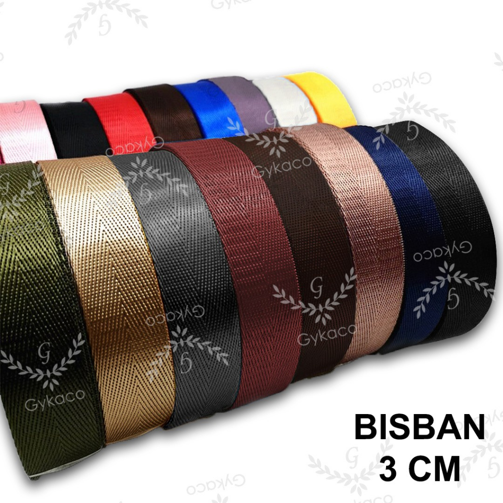 Jual Aksesoris Tas Tali Bisban / Webbing Nylon 3 cm (HALUS - IMPORT ...