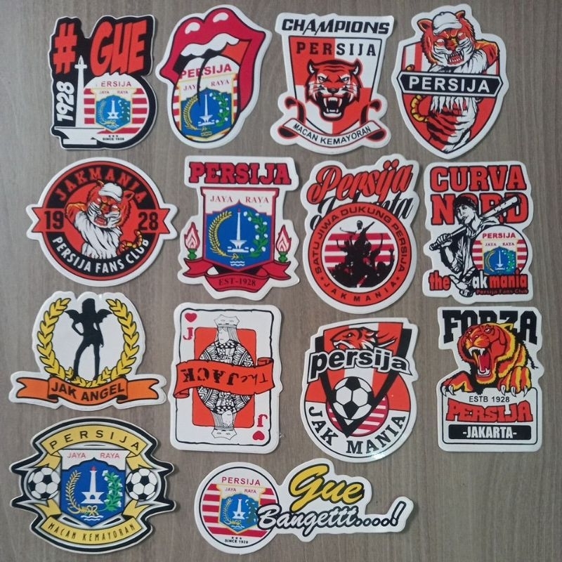 Jual STIKER PERSIJA JAKARTA VINYL UKURAN KECIL (HARGA PER 1 PCS STIKER ...