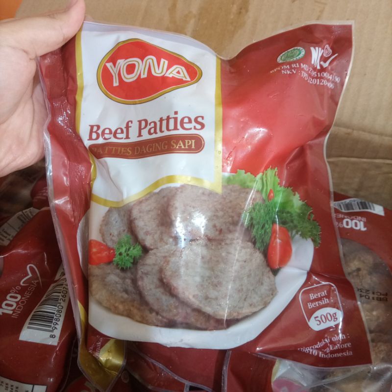 Jual Yona Beef Patties 500g | Shopee Indonesia