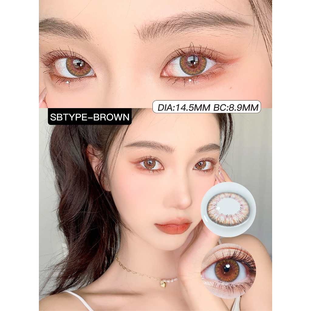 Jual ( COD)1 sepasang soflens 14 mm softlens grey softlens murah ...