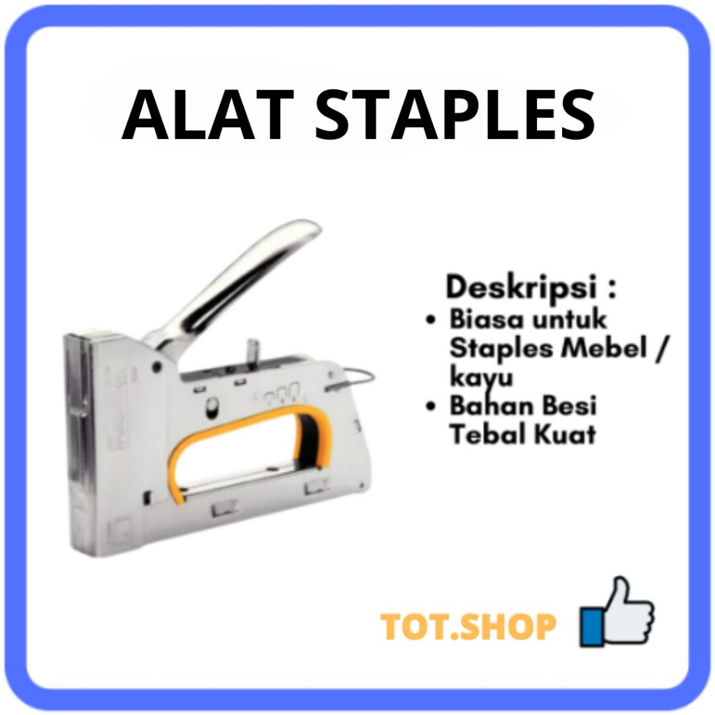 Jual Alat Staples Tembak Gun Tacker Stapler Staples Mebel, Kayu, Sofa ...