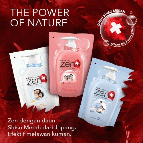 Jual ARJUNA Zen Antibacterial Body Wash - Refill 400 mL - Botol 500 mL ...