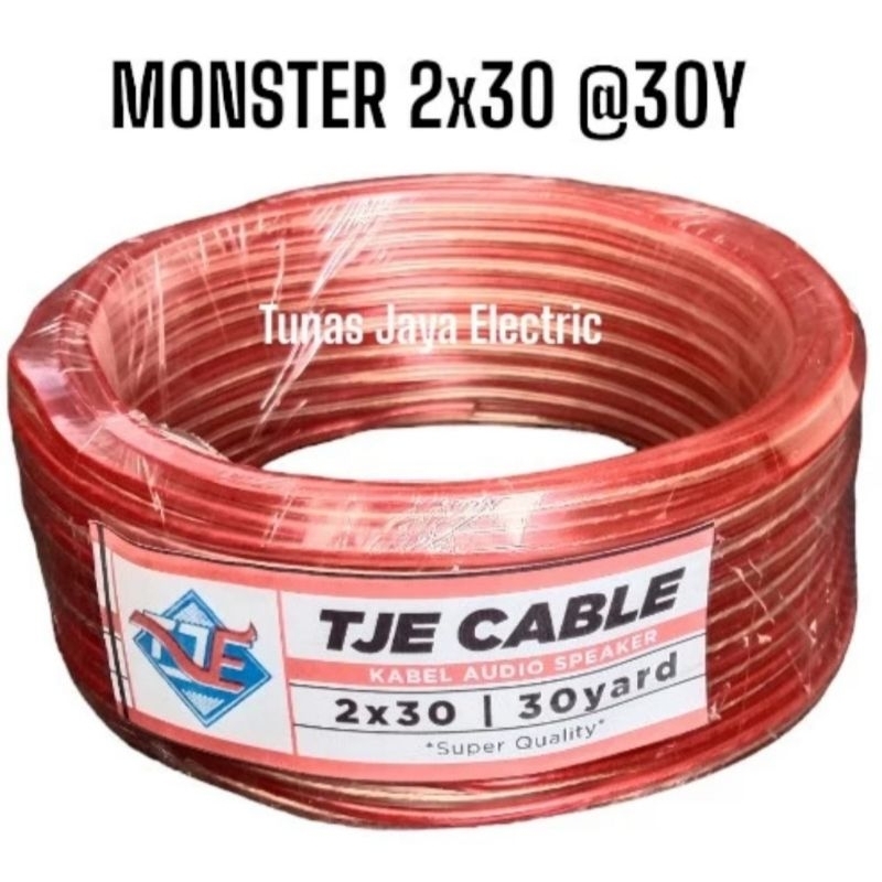Jual Kabel Audio Monster Transparan Size 2x30 @30Y TJE Cable (Good ...