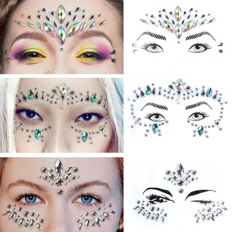 Jual RCS NEW Face gems face sticker tato stiker face stiker rhinestones ...