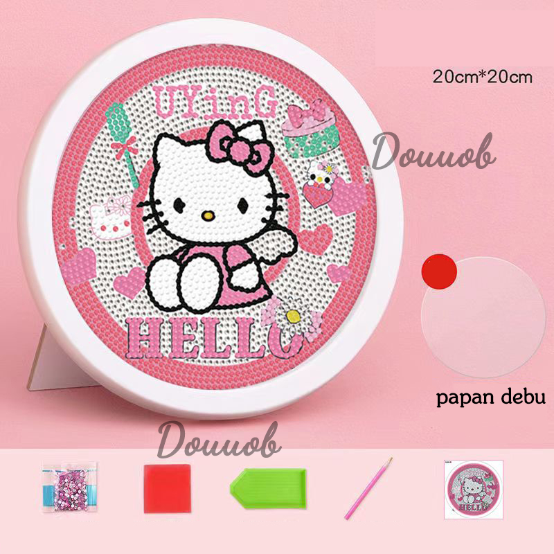 Jual Sanrio Round frame Diamondpainting set lengkap diy + Bingkai foto ...