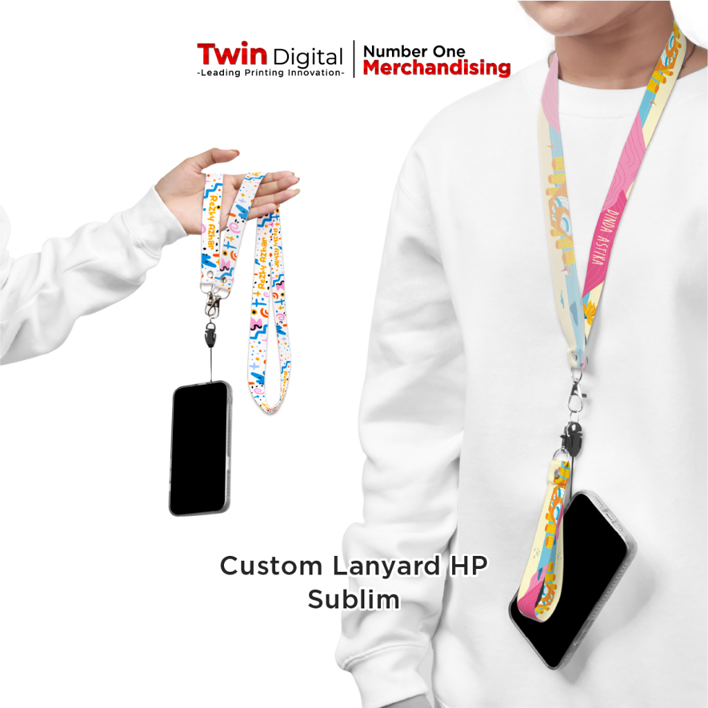 Jual Twindigital Custom Desain Lanyard 2 in 1 Hp Sublim 2 cm - Souvenir ...