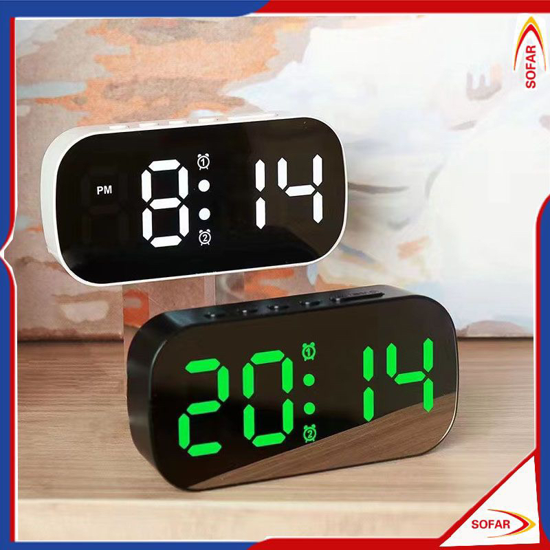 Jual JAM LED MIRROR DISPLAY/ JAM DIGITAL CLOCK ALARM ADA WARNA PUTIH ...