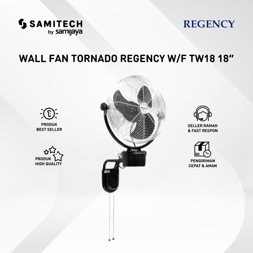 Jual KIPAS ANGIN WALL FAN REGENCY TW-18 / TW 18 / TW18 TORNADO WALL FAN ...