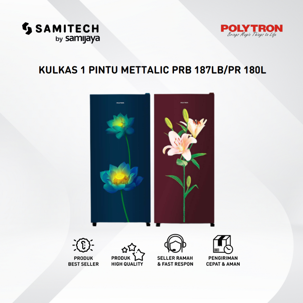 Jual KULKAS 1 PINTU POLYTRON PRB-187 / PRB 187 180 LITER BERGARANSI ...