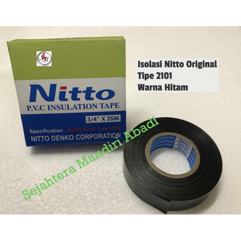Jual Isolasi Listrik Nitto Tape 2101 Hitam Solatif Solatip | Shopee ...
