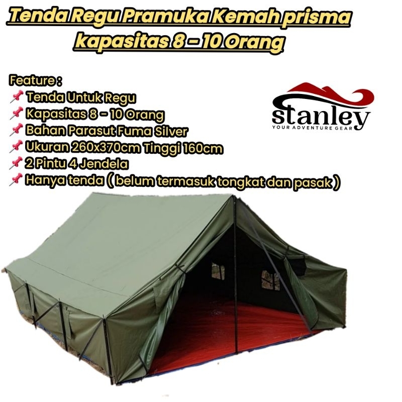 Jual Tenda Regu Pramuka Kemah prisma kapasitas 8 - 10 Orang | Shopee ...