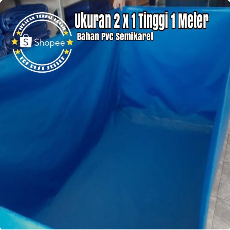 Jual Terpal Kolam Ukuran 2 x 1Tinggi 1meter Bahan PVC Semikaret ...