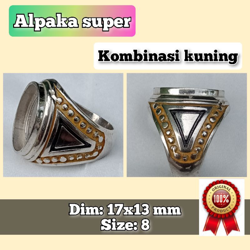 Jual Emban batu akik alpaka super alpaka triple colour atc.17 | Shopee ...