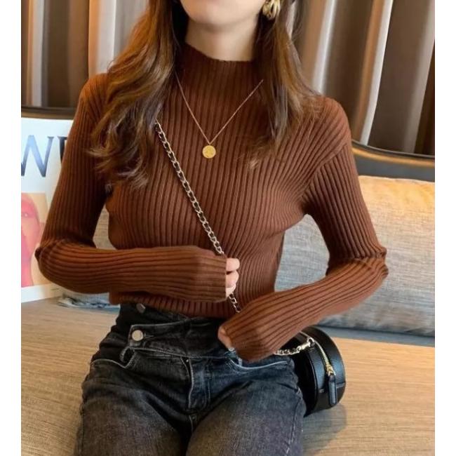 Jual Inner Rajut Termurah Baju Dalaman Turtleneck Knit Manset | Shopee ...