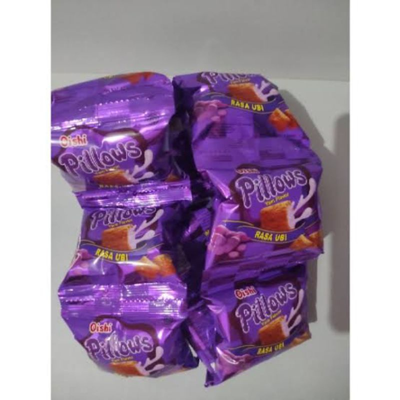 Jual Snack Oishi PILLOWS Rasa coklat 12 gram (1 renceng isi 10 pcs ...