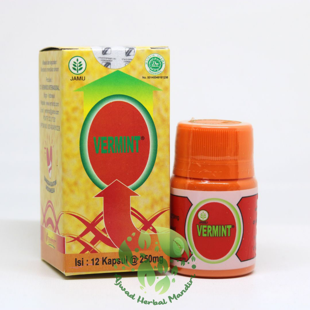 Jual Obat Kapsul Cacing Vermint 12 Kapsul Asli Original Murah Ekstrak ...