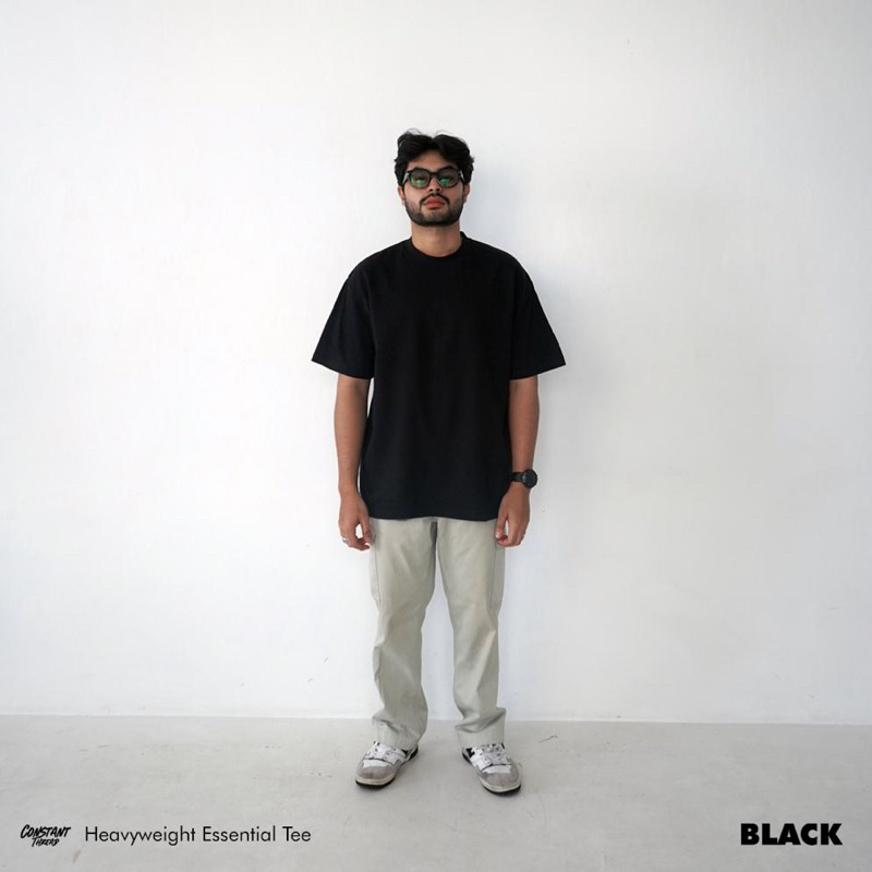 Jual Constant Thread - Heavyweight Essential Tee Black ( 235 GSM ...