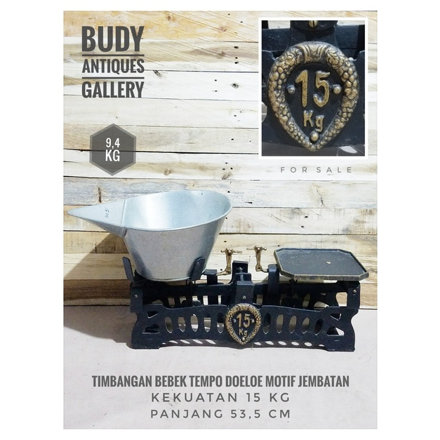 Jual Timbangan Bebek Tempo Doeloe Motif Jembatan Kekuatan 15 Kg ...