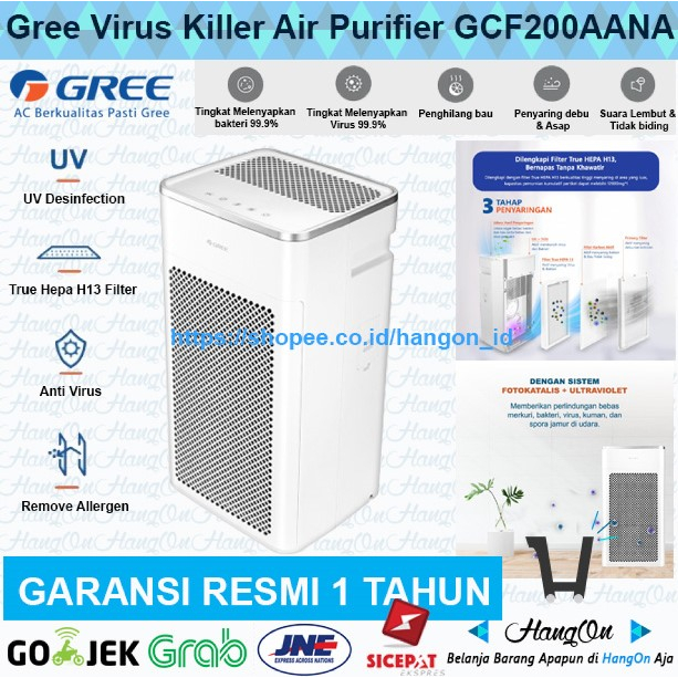 Jual Gree Air Purifier GCF200AANA UV Hepa Filter H13 Karbon Pembersih ...