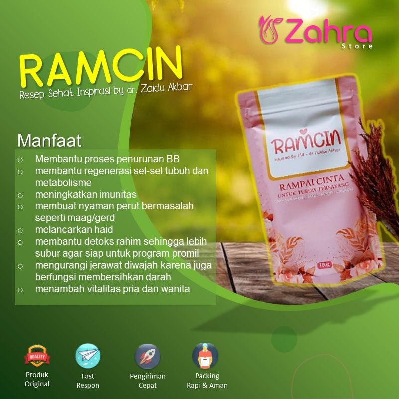 Jual RAMCIN 100G By HERBALOV Mengatasi maag dan gerd , menurunkan berat ...