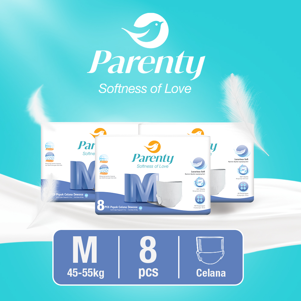 Jual [3 PACK] PARENTY Adult Pants Soft Diapers Size M/L/XL Popok Celana Dewasa Lembut Menyerap ...