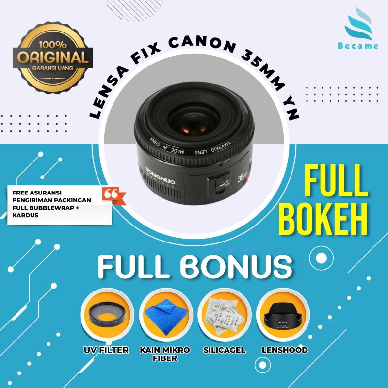 Jual Lensa Fix yn Canon 35mm Mulus Likenew Ada Bonus | Shopee Indonesia