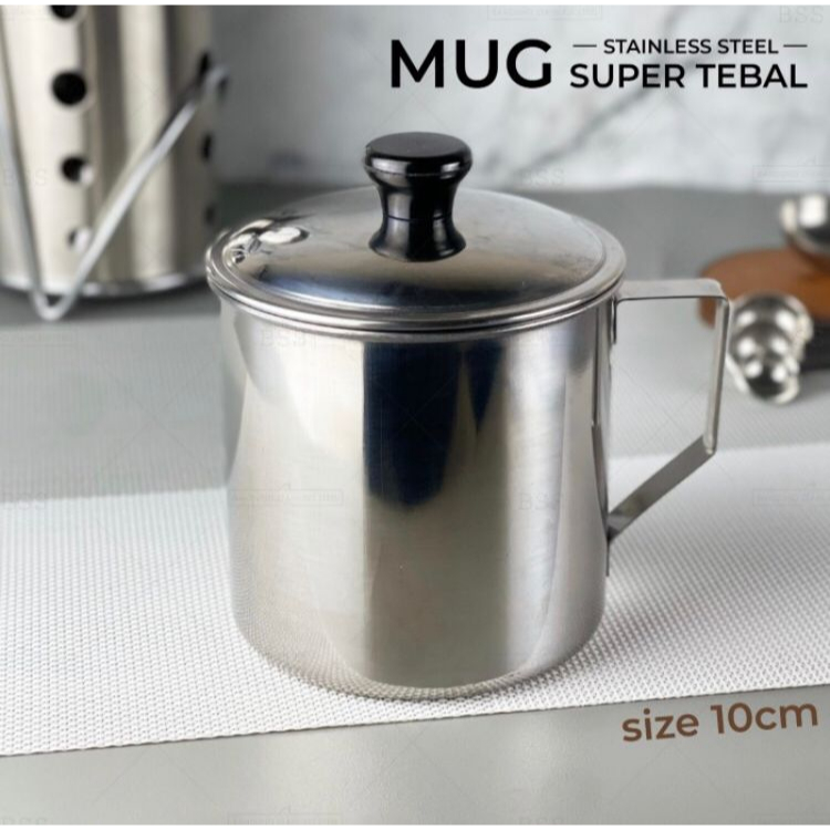 Jual Gelas Stainless Mug Kopi Teh Panas 750ml 10cm SBR (00142.01548 ...