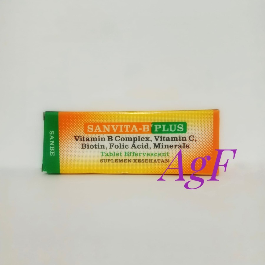 Jual Sanvita B Plus Tablet Effervescent isi 10 (Sanbe Farma) | Shopee ...