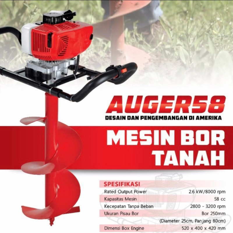 Jual MESIN BOR TANAH AUGER58 PROQUIP | Shopee Indonesia