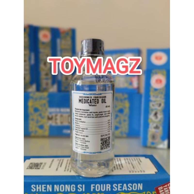 Jual Four Season Medicated Oil Shen Nong Si Medicated Oil 40ml 20ml ...