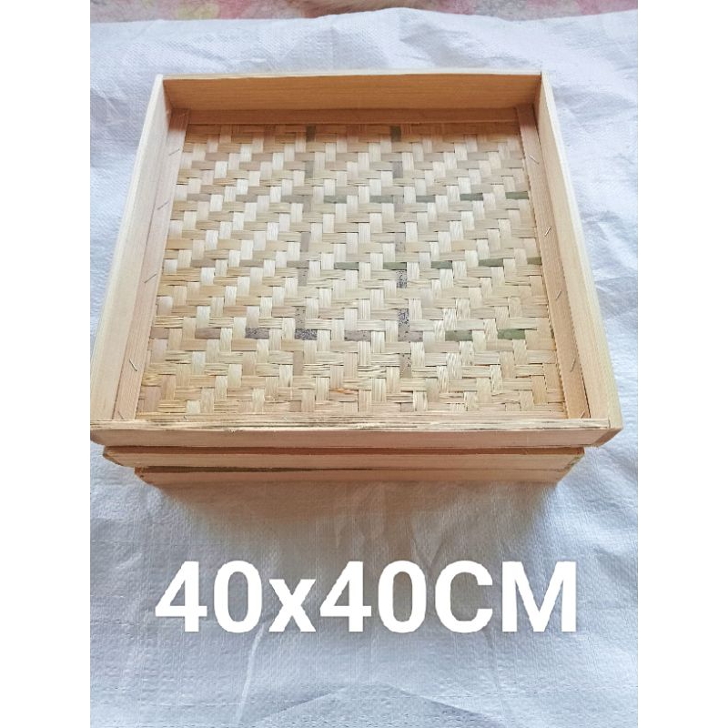 Jual tampah kotak(7-10 porsi)/tampah tumpeng/nampan bambu/tampah bambu ...