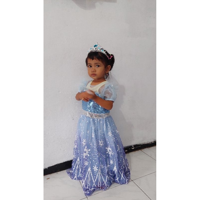 Jual baju elsa frozen anak anak 1-3thn | Shopee Indonesia