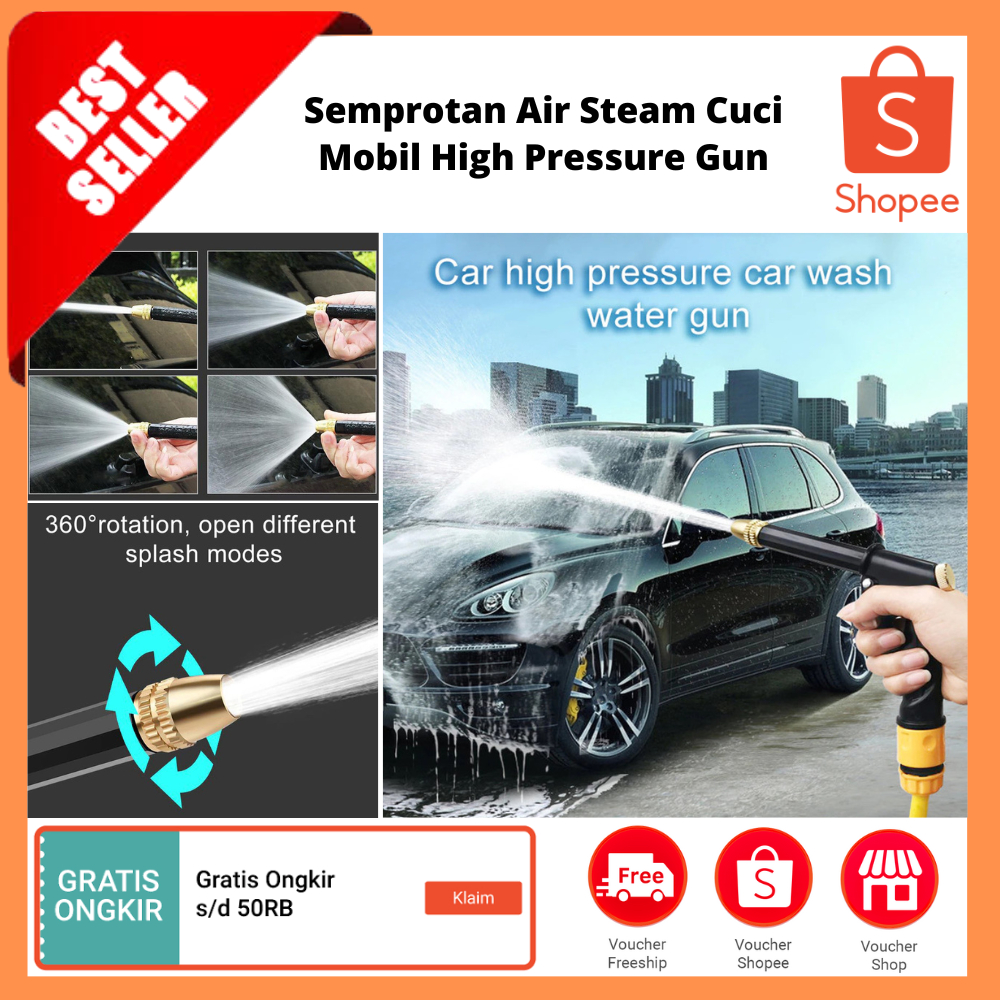 Jual Semprotan Air Cuci Mobil High Pressure Gun / Semprot Pistol Air ...