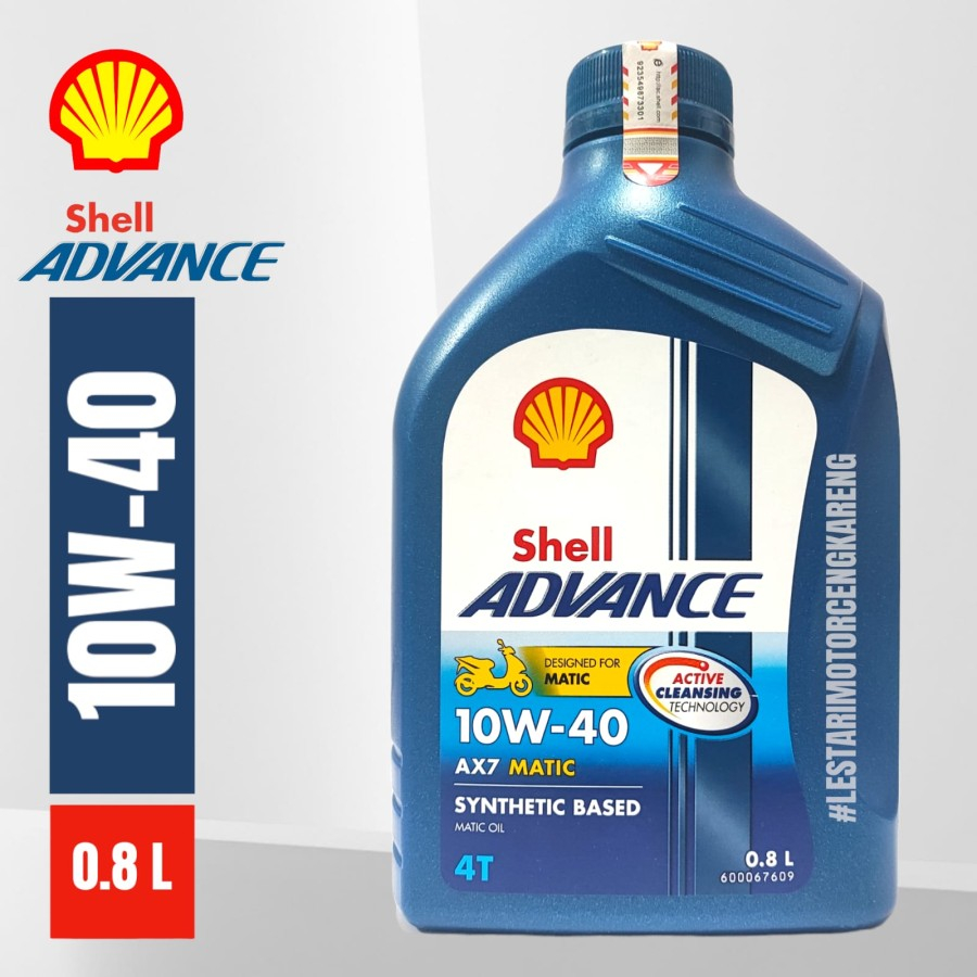 Jual OLI MOTOR SHELL ADVANCE AX7 MATIC 10W40 0.8L SEMI SYNTHETIC ...