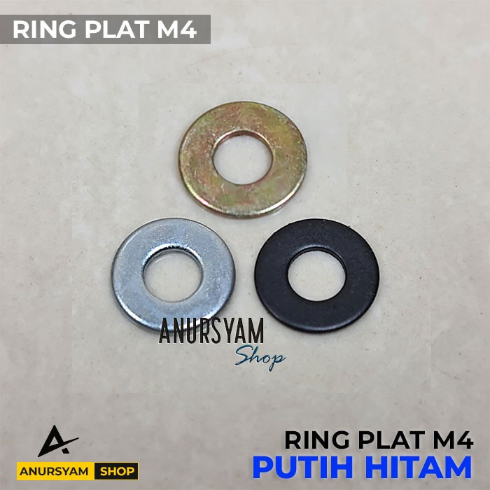 Jual Ring Plat M4 Isi 20 Pcs / Ring Baut M4 / Washer Plate | Shopee Indonesia