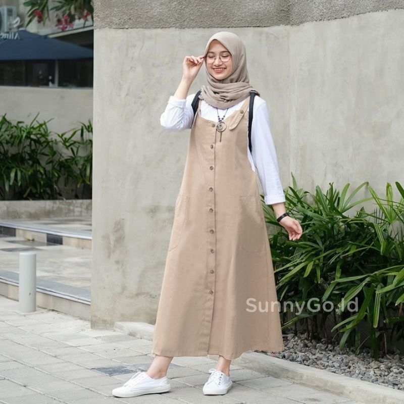 Jual Maggie Overall Jumpsuit Rok Kodok Panjang Wanita Korean Style ...