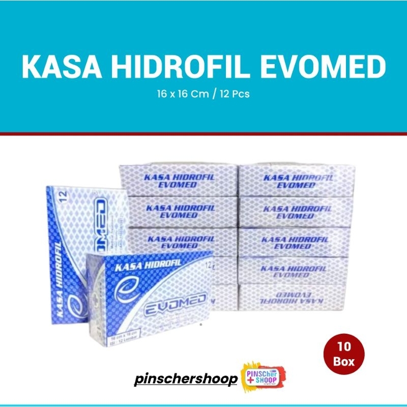 Jual Kasa Hidrofil 16x16 Cm Evomed Kasa Kotak Hidrophile 10 Box / Slop | Shopee Indonesia