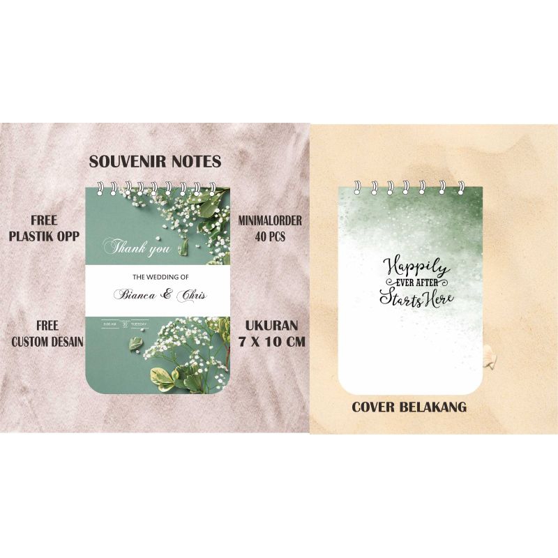 Jual Souvenir Notes bisa custom pernikahan, khitan, ulang tahun,Event ...