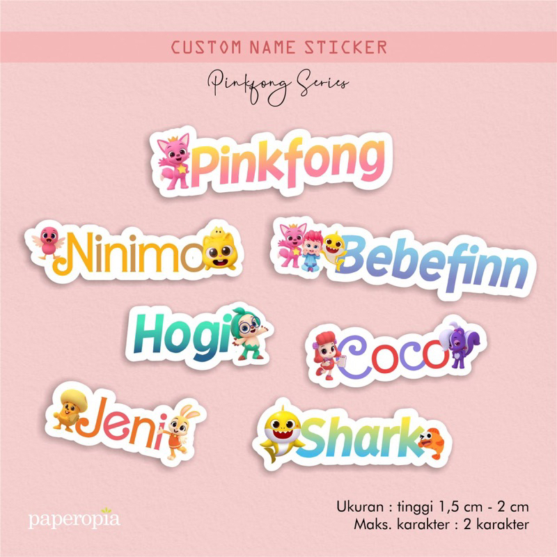 Jual stiker nama custom lucu label sticker waterproof onepiece ...