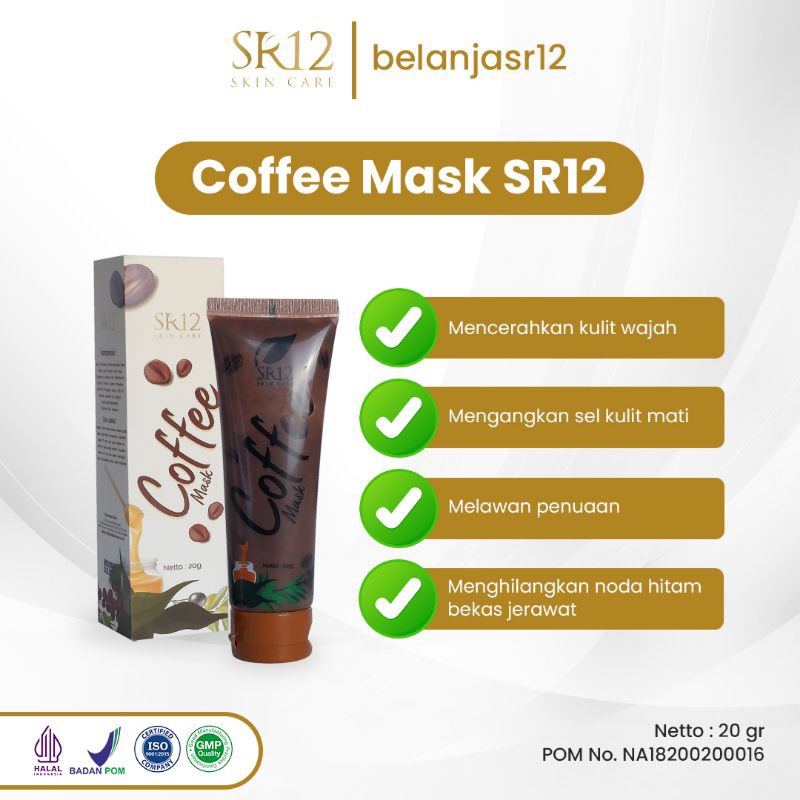Jual SR12 Coffe Mask Masker Kopi 20g | Shopee Indonesia