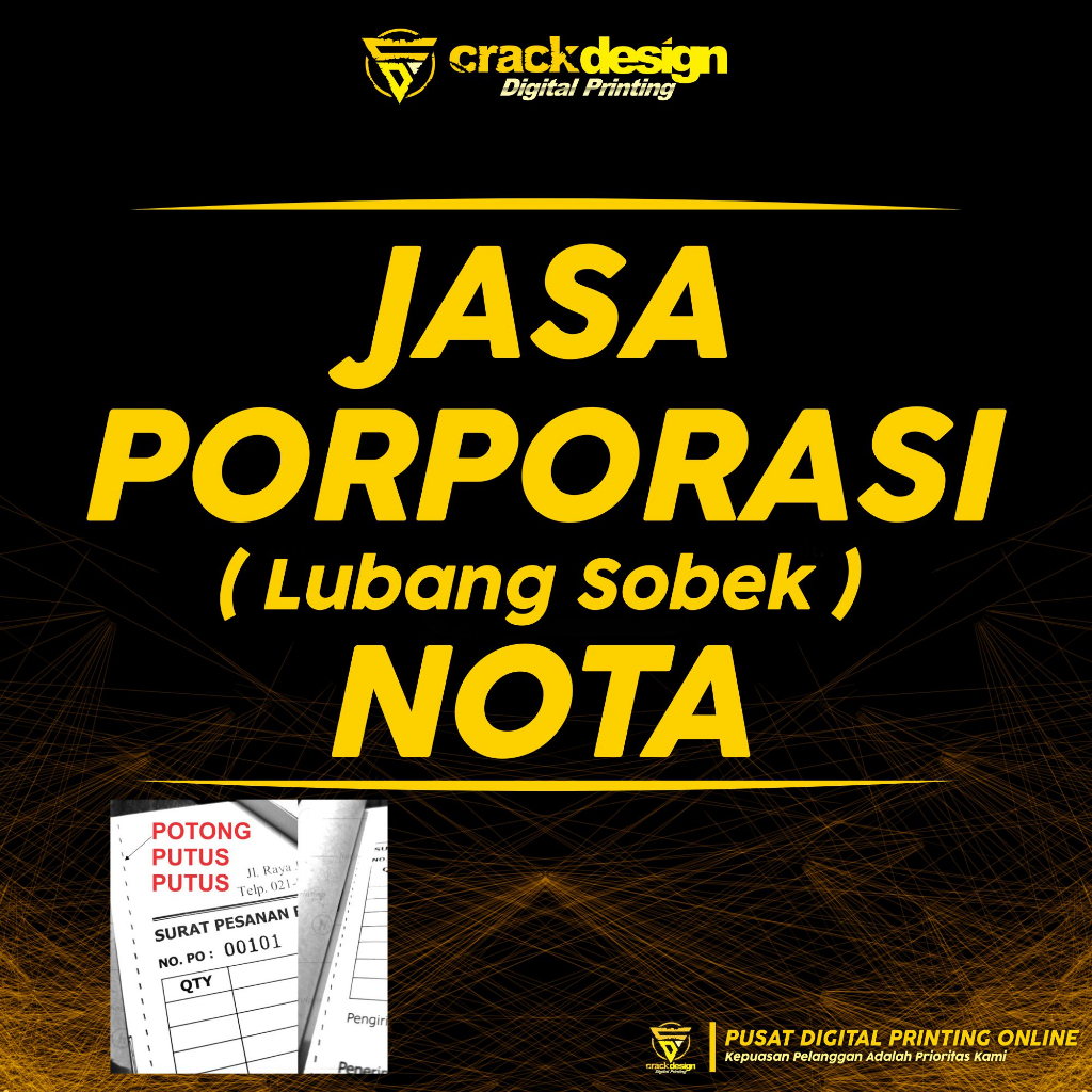 Jual JASA PORPORASI / LUBANG SOBEK UNTUK NOTA UNTUK 1 MODEL NOTA ...