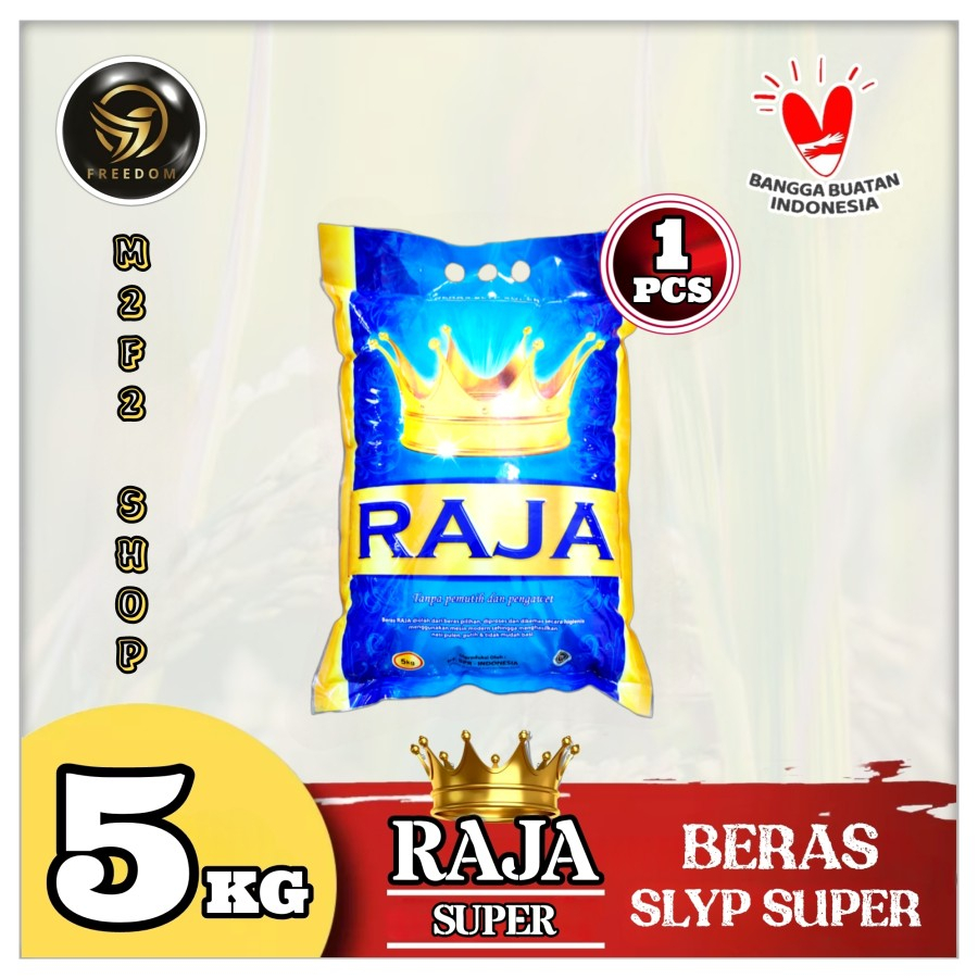 Jual RAJA Biru Beras Putih Super - 5 kg (Kemasan Satuan) | Shopee Indonesia