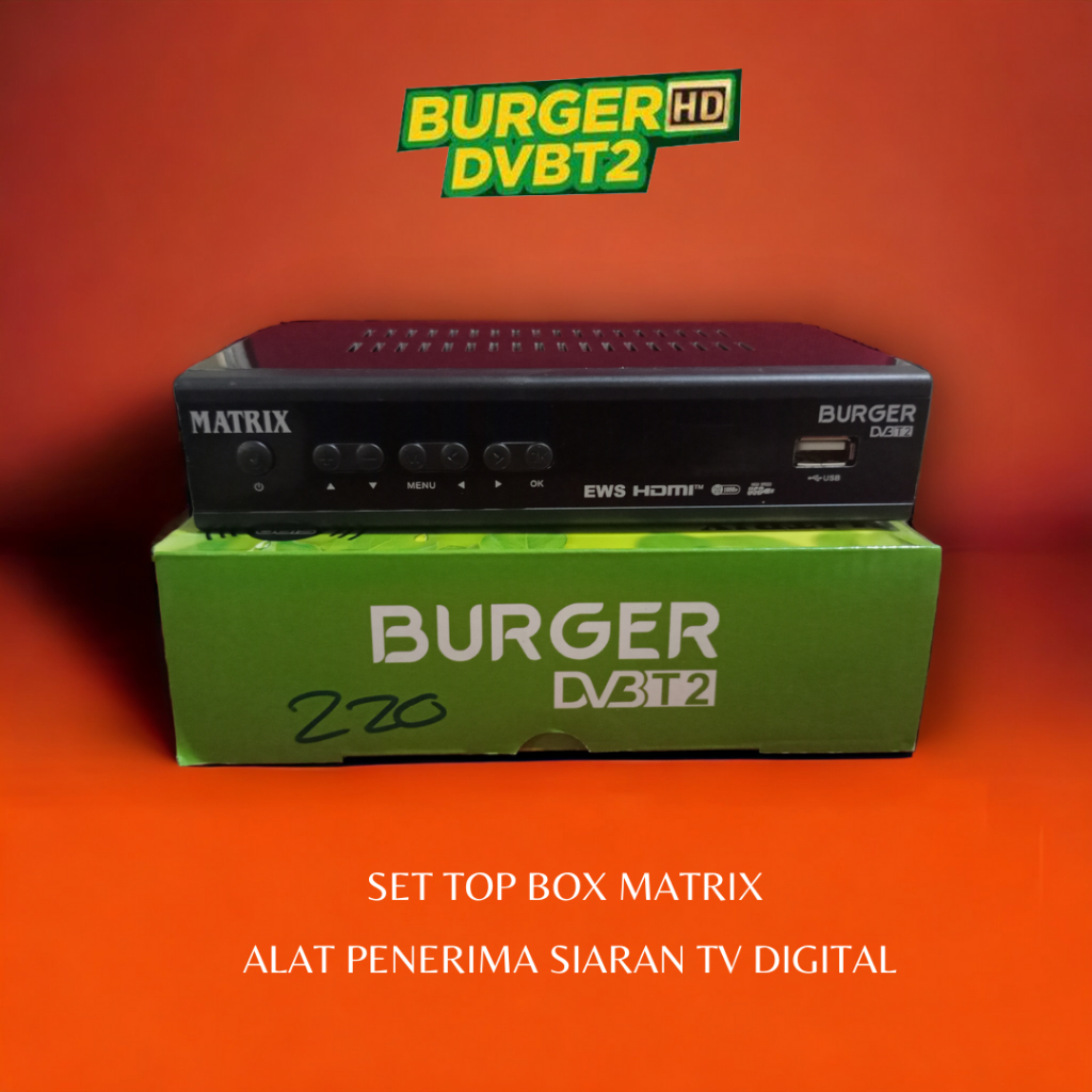 Jual STB VIRAL MATRIX SET TOP BOX BURGER DVB T2 | Shopee Indonesia