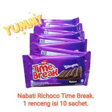 Jual SNACK BISKUIT COKLAT TIME BREAK RENCENG JAJANAN WARUNG KUE WAFER ...