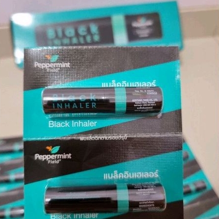 Jual BLACK INHALER PEPPERMINT FIELD ORIGINAL THAILAND 2 in 1 Aromatic ...