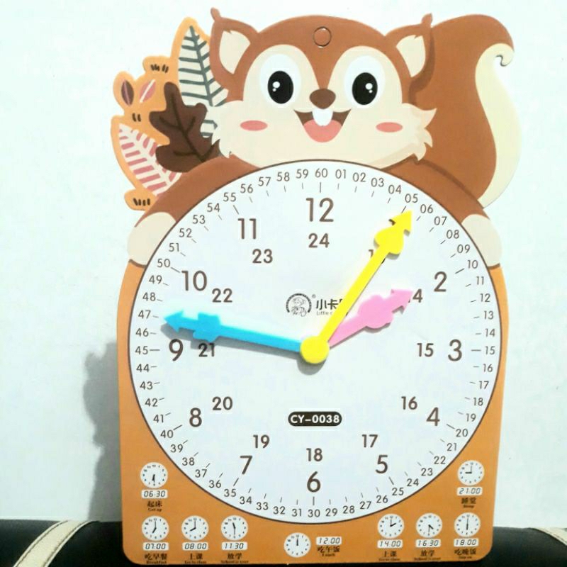 Jual JAM KARAKTER MAINAN EDUKASI ANAK BELAJAR MENGENAL MEMBACA JAM ...