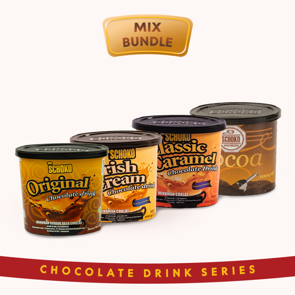 Jual SCHOKO Bundling Chocolate Drink & Cocoa Powder - 4 x 100g | Shopee ...